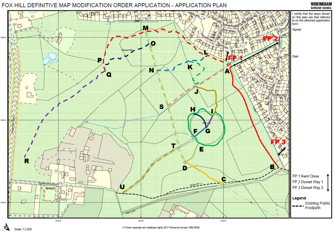 Fox Hill Public Footpaths Application – Friends of Fox Hill